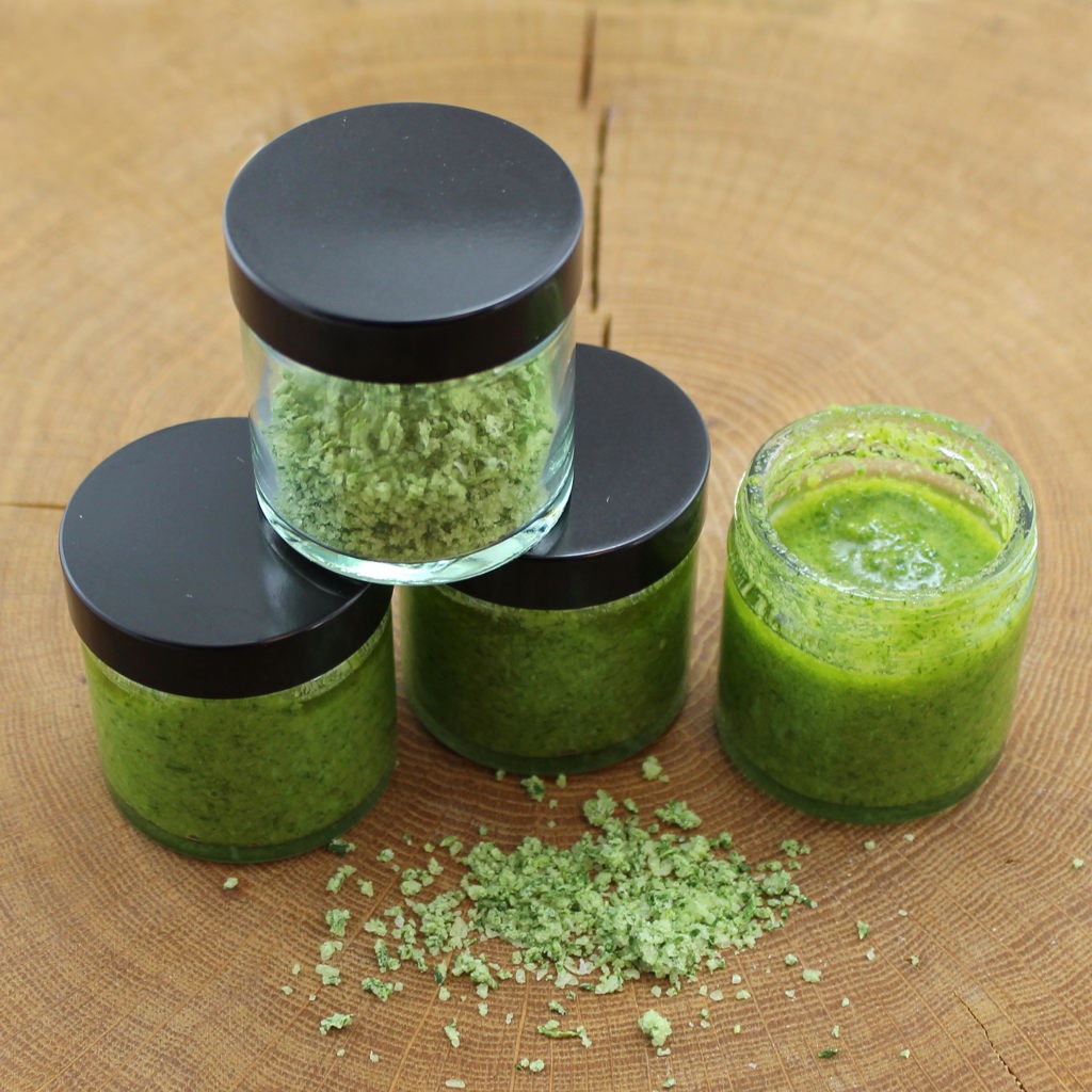 Ramsløg salt og pesto